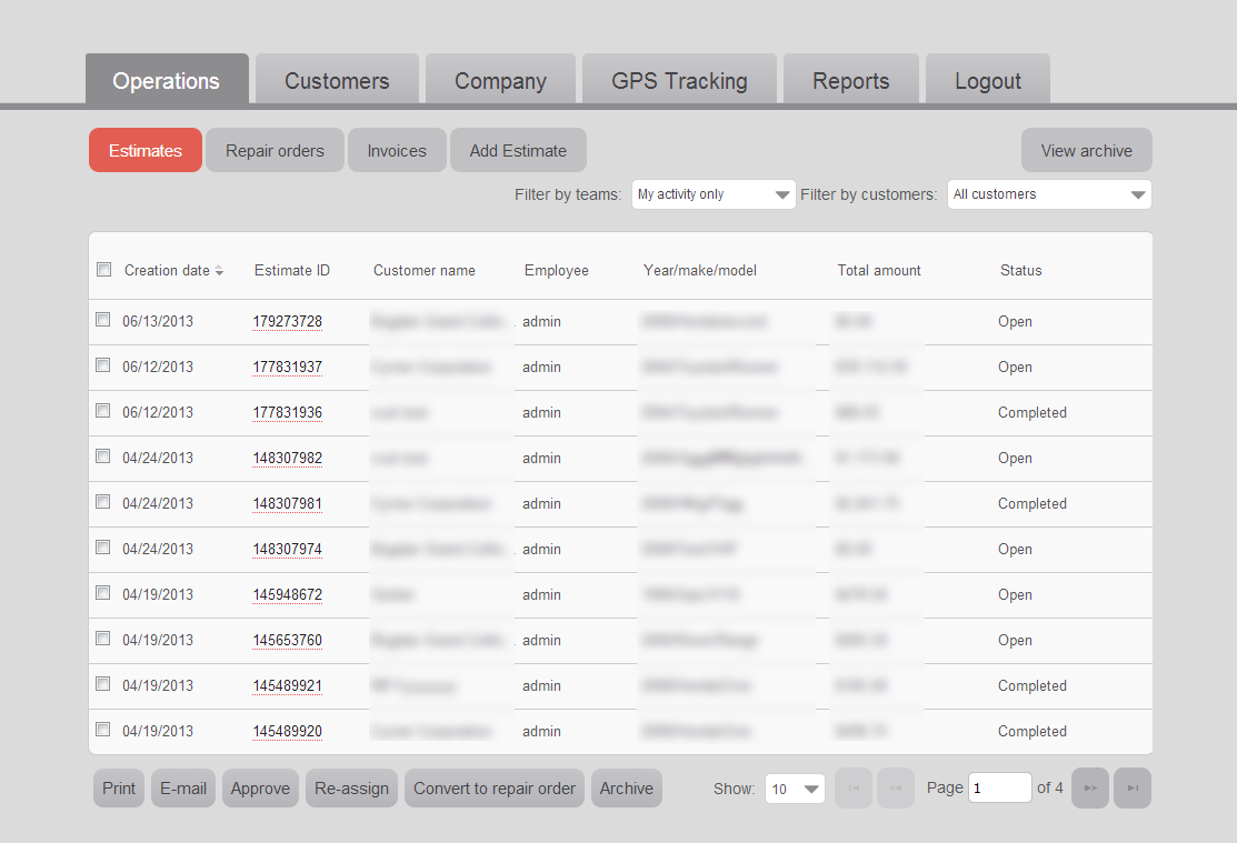 Web & iPhone App To Automate Workflow of A Car Service Center Company